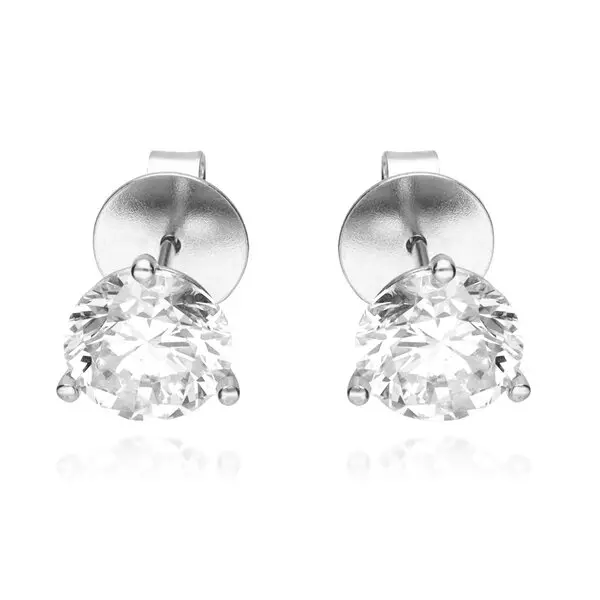 MYGEMMA Lab-grown Diamond Stud Earrings - White_gold