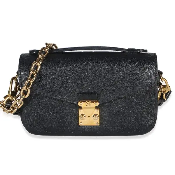 LOUIS VUITTON Monogram Empreinte Pochette Métis East West - Black