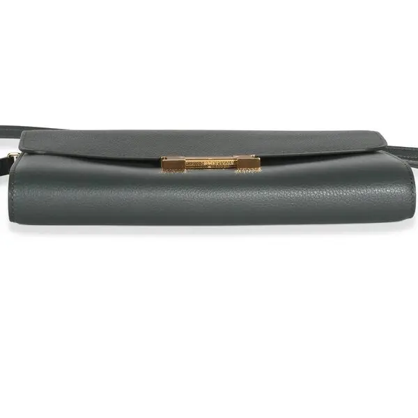 Hermès Constance To Go Wallet In Vert Mangrove Evercolor With Gold-tone Hardware - Green