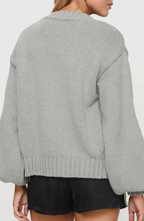 Princess Polly Edlern Blouson Cotton Blend Cardigan
