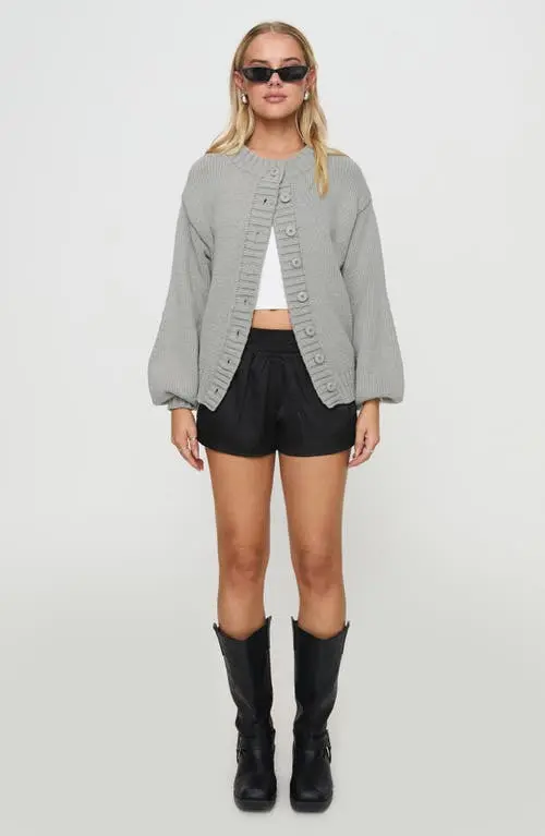 Princess Polly Edlern Blouson Cotton Blend Cardigan