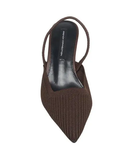French Connection Bobo Slingback Kitten Heel - Brown