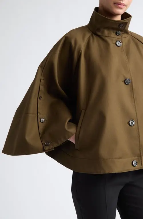 Max Mara Fulcro Water Repellent Cotton Gabardine Cape