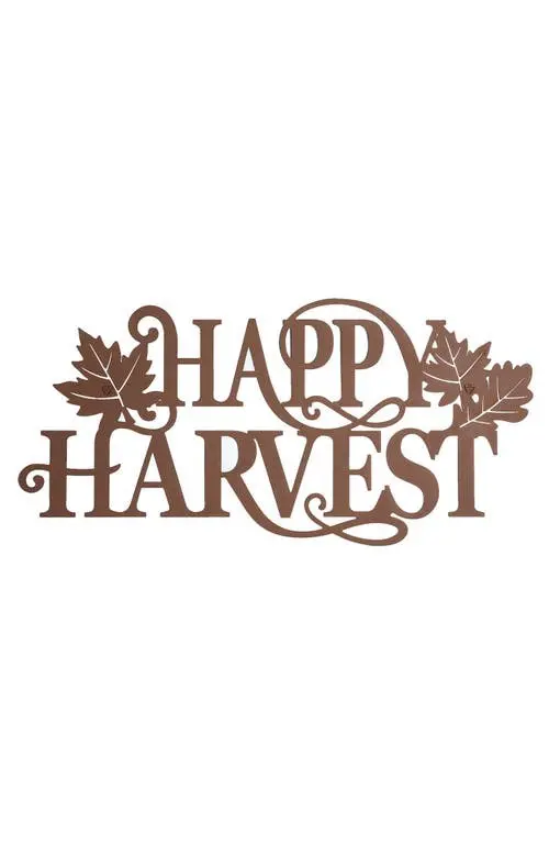 GLITZHOME Metal Happy Thanksgiving Happy Fall Wall Decor - Brown