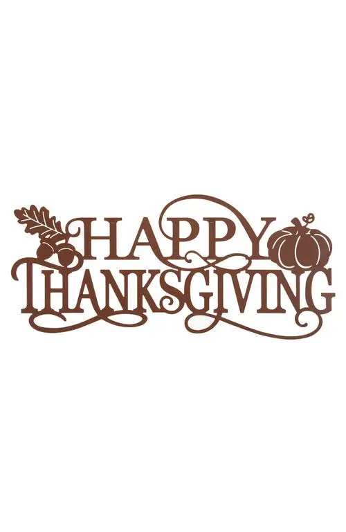 GLITZHOME Metal Happy Thanksgiving Happy Fall Wall Decor