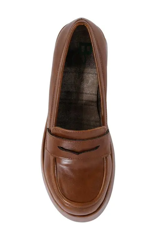 Bc Footwear Ambitious Faux Leather Platform Wedge Loafer - Tan
