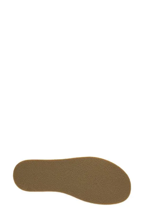 Sanuk Crafted Leather Flat Mule With Metallic Stud Detail - Peyote Leather