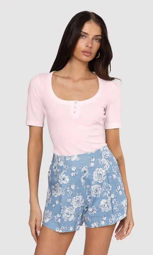 Generation Love Tawny Henley Top