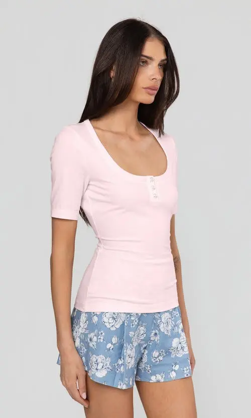 Generation Love Tawny Henley Top