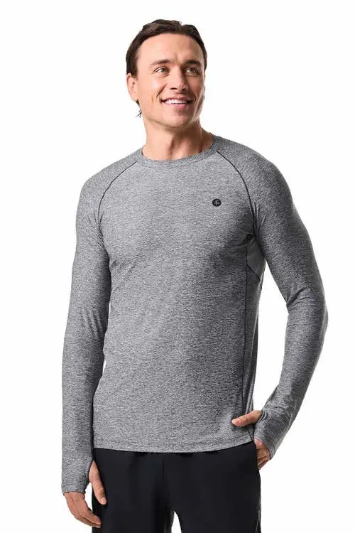 Coolibar Sonora Agility Long Sleeve Performance T-shirt - Charcoal Heather