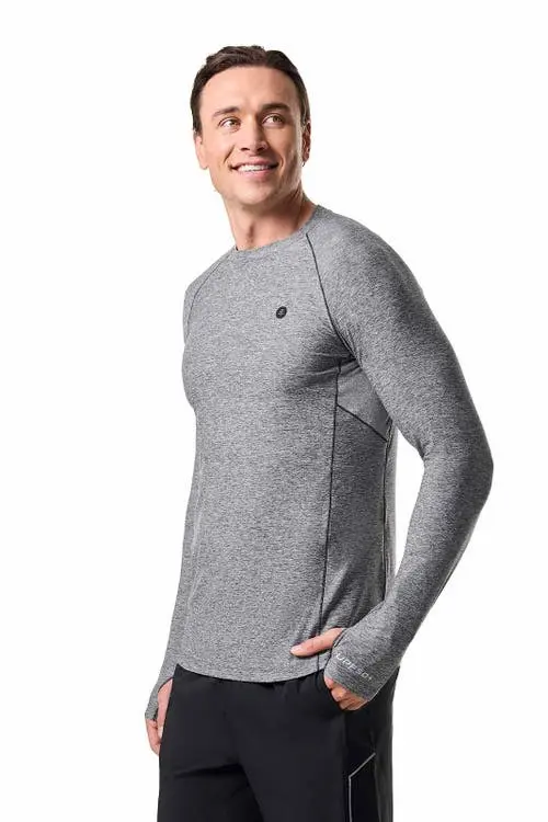 Coolibar Sonora Agility Long Sleeve Performance T-shirt - Charcoal Heather