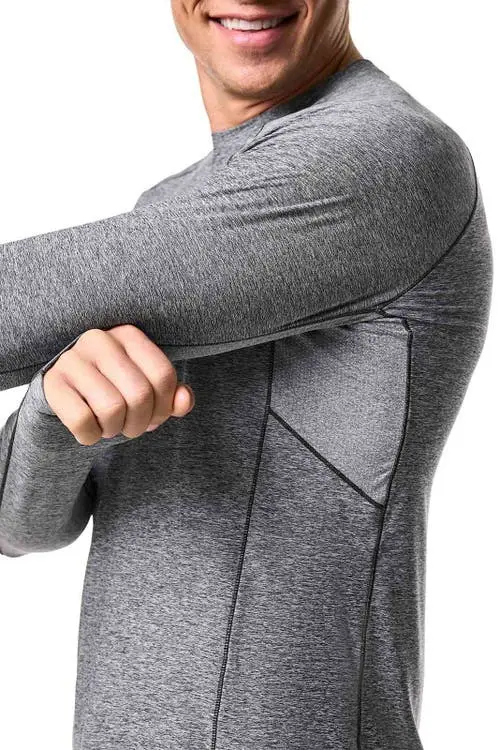 Coolibar Sonora Agility Long Sleeve Performance T-shirt - Charcoal Heather