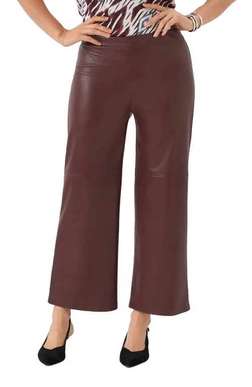 Karen Kane Faux Leather Wide Leg Pants