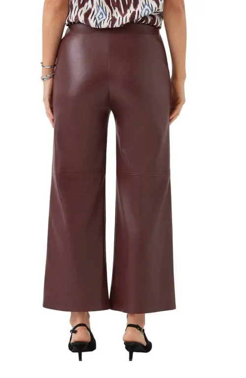 Karen Kane Faux Leather Wide Leg Pants