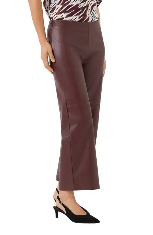Karen Kane Faux Leather Wide Leg Pants