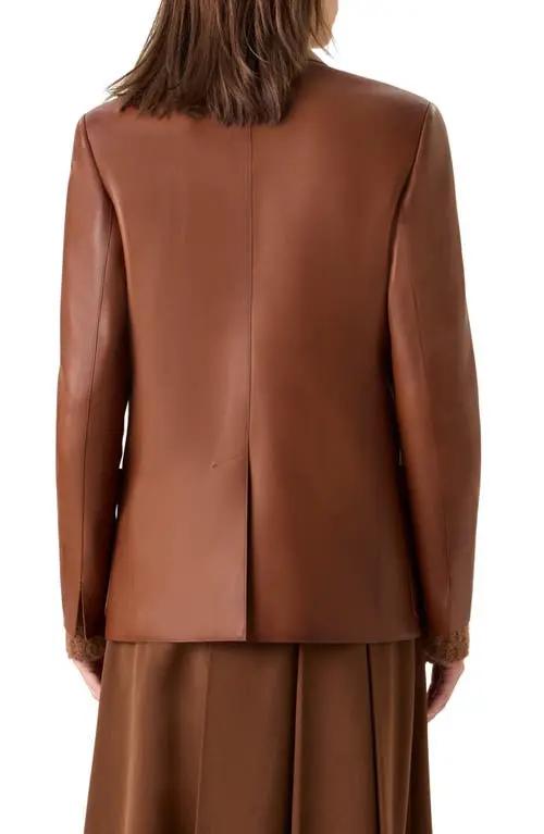 Akris Kora Leather Blazer