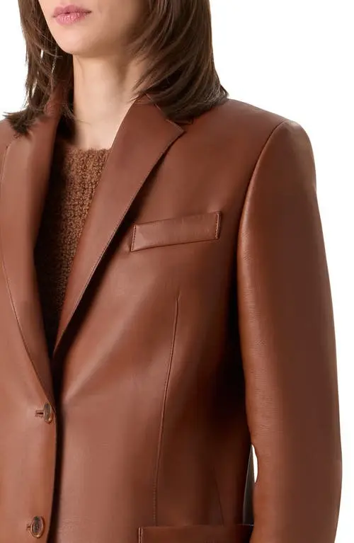 Akris Kora Leather Blazer