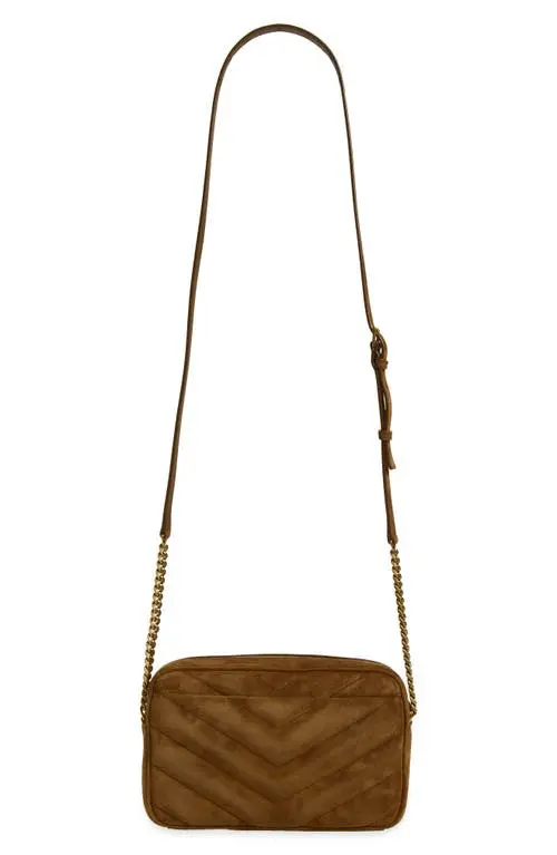 Saint Laurent Loulou Matelassé Suede Camera Bag