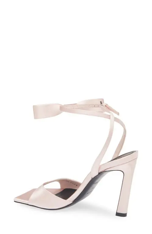 Givenchy Satin Bow Ankle Strap Sandals - Light Pink