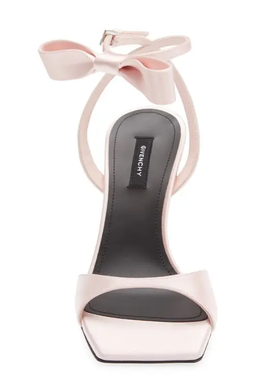 Givenchy Satin Bow Ankle Strap Sandals - Light Pink
