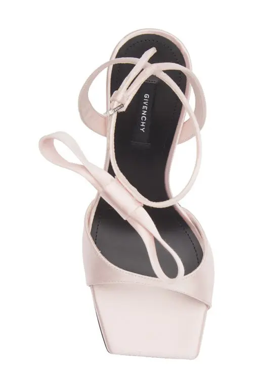 Givenchy Satin Bow Ankle Strap Sandals - Light Pink