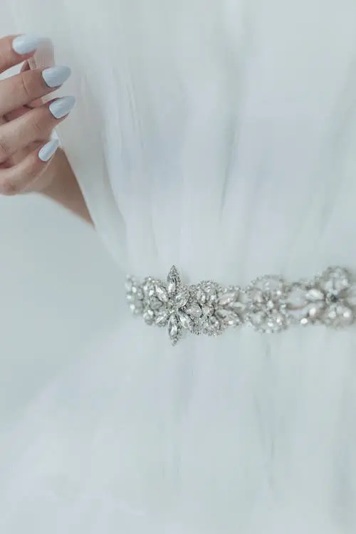 POPPY LANE Brynn Bridal Belt With Crystal Embellishments