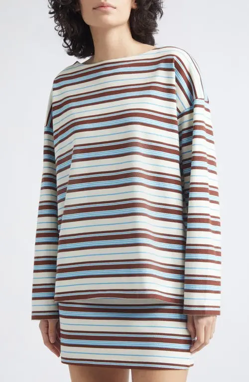Posse Nadine Striped Cotton Long Sleeve Top