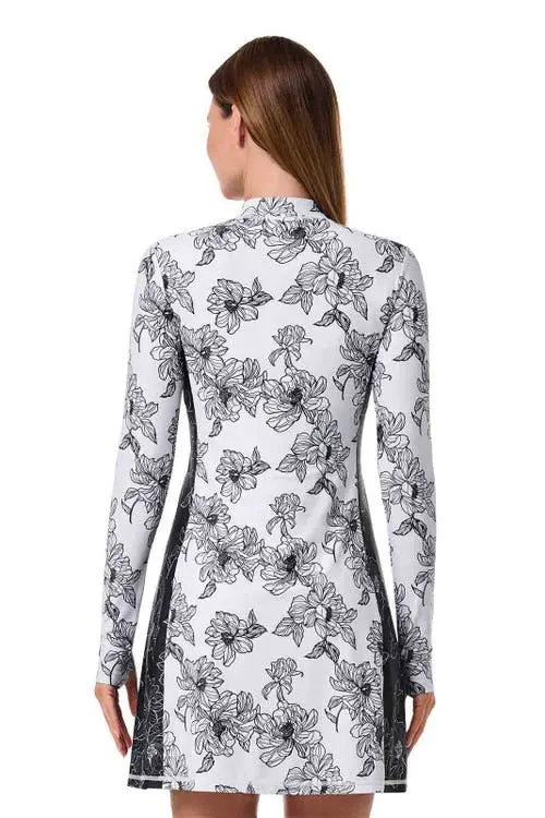 Coolibar Aspen Sunrise Swim Dress With Long Sleeves