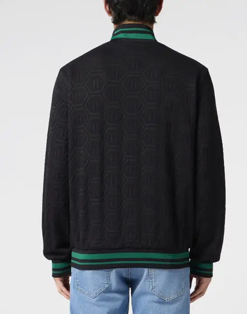 Philipp Plein Tracksuit Jacket Jacquard Monogram - Black