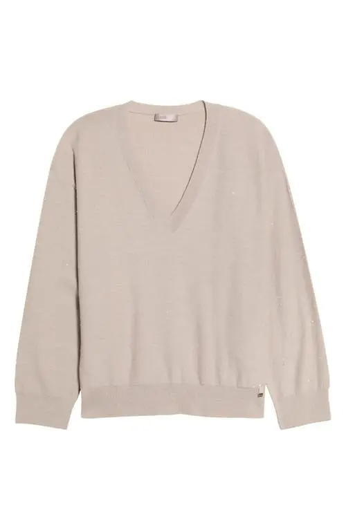 Herno Sequin Embellished Wool Blend Sweater