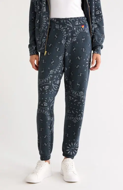 Aviator Nation Bandana Print Sweatpants - Charcoal