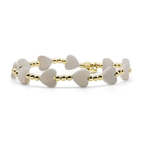 BOWOOD LANE Letty Mother Of Pearl Heart Bracelet - Gold
