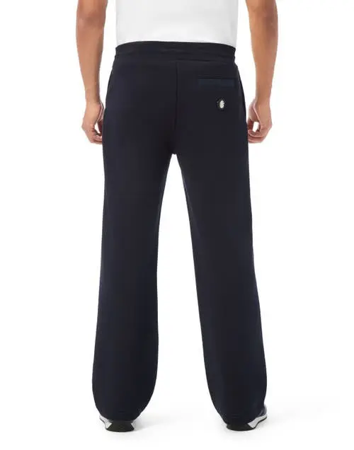 BILLIONAIRE Tracksuit Trousers With Alcantara Stripes - Navy