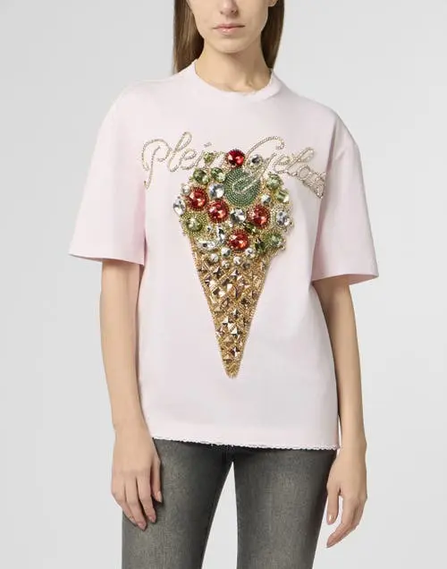 Philipp Plein Embellished Ice Cream T-shirt