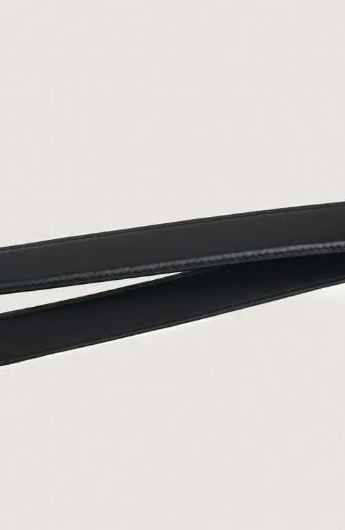 MODENAIRE Leather Belt With Geometric Buckle