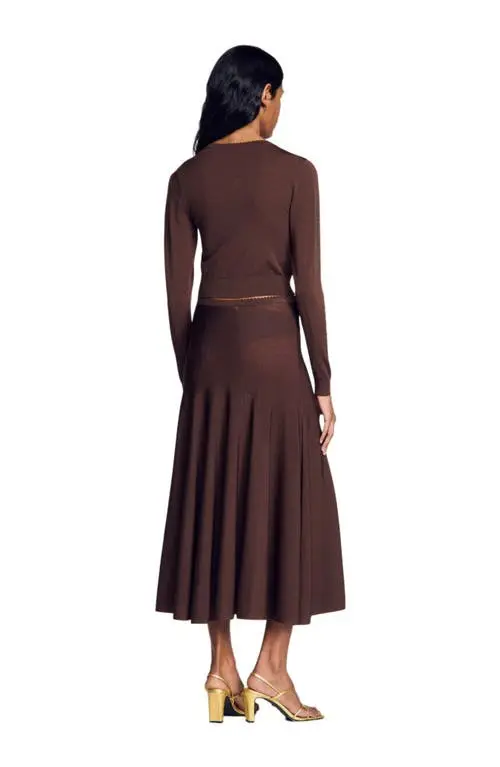 Sandro Sheer Knit Cardigan