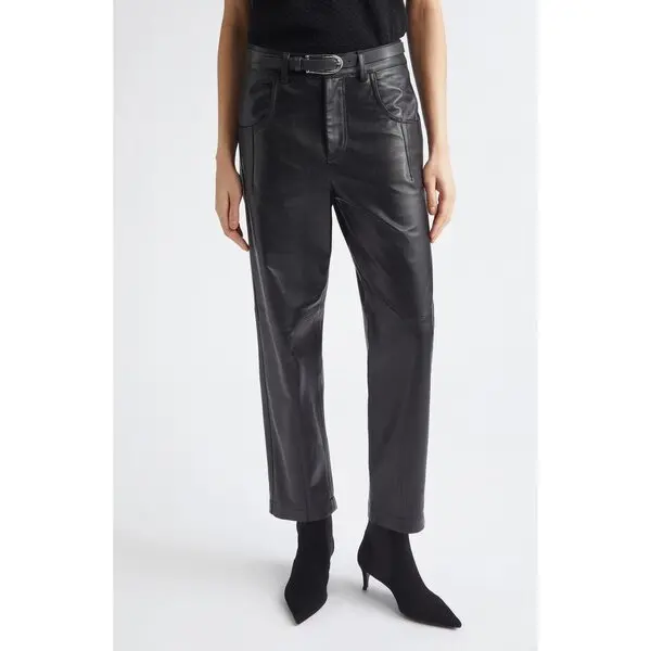 Eleventy Lambskin Leather Pants
