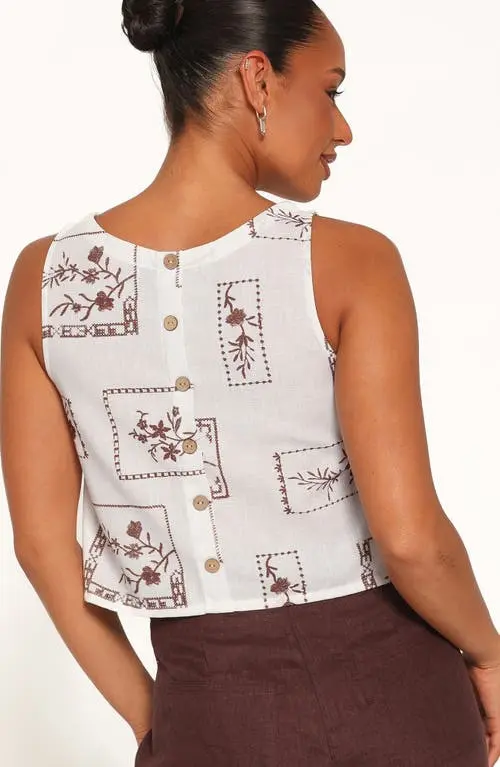 PETAL & PUP Leni Print Crop Sleeveless Top