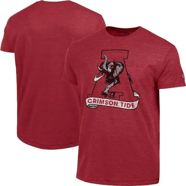 Champion Alabama Tide Vintage Triumph Tri-blend T-shirt - Crimson