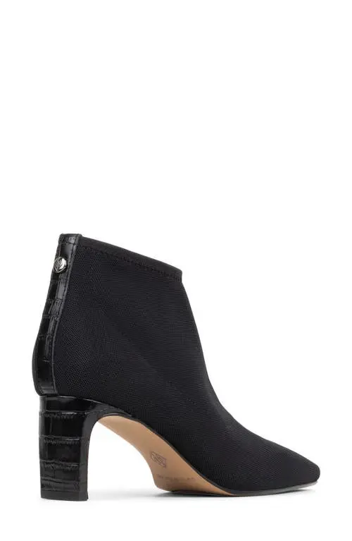 DONALD PLINER Birdee Croc Embossed Trim Bootie - Black