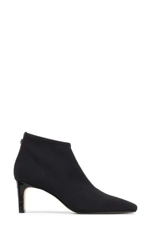 DONALD PLINER Birdee Croc Embossed Trim Bootie - Black