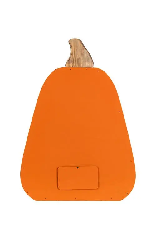 GLITZHOM Halloween Chunky Wood Jack-o-lantern Porch Decor
