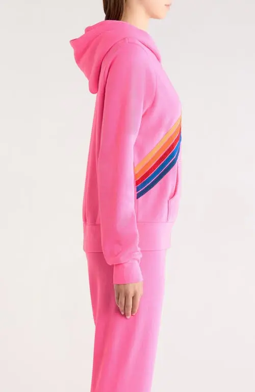 Aviator Nation Disco Zip Hoodie - Neon Pink