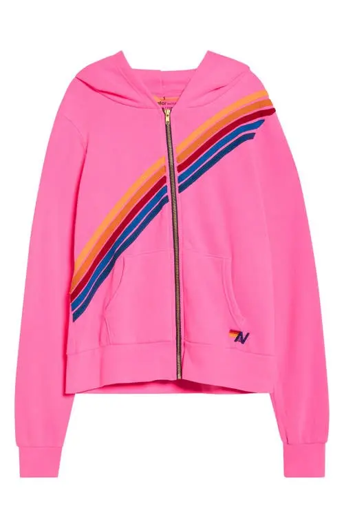 Aviator Nation Disco Zip Hoodie - Neon Pink