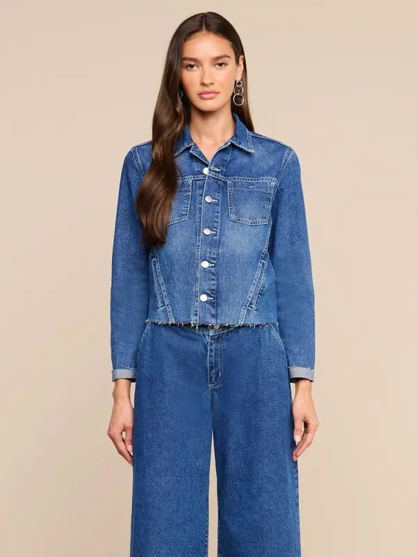 L'Agence Janelle Denim Jacket - Atlantis