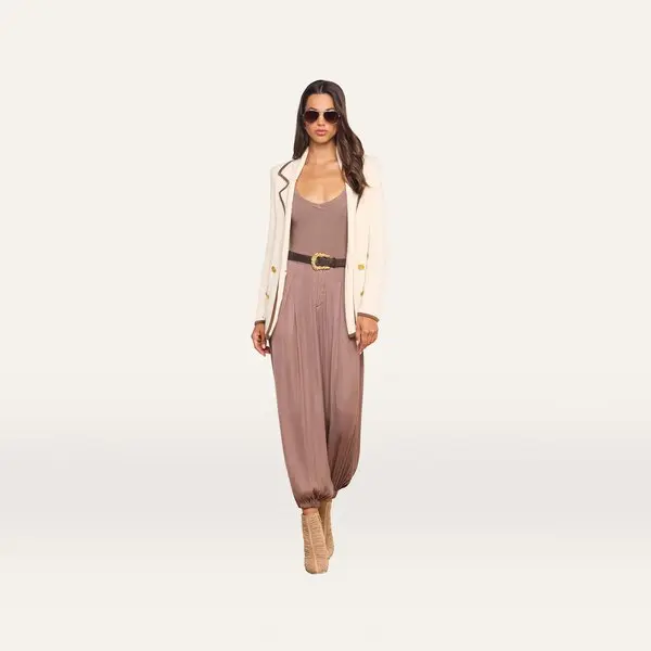 L'Agence Palmer Satin High-rise Draped Pants