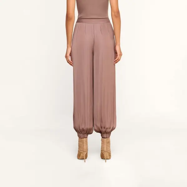 L'Agence Palmer Satin High-rise Draped Pants