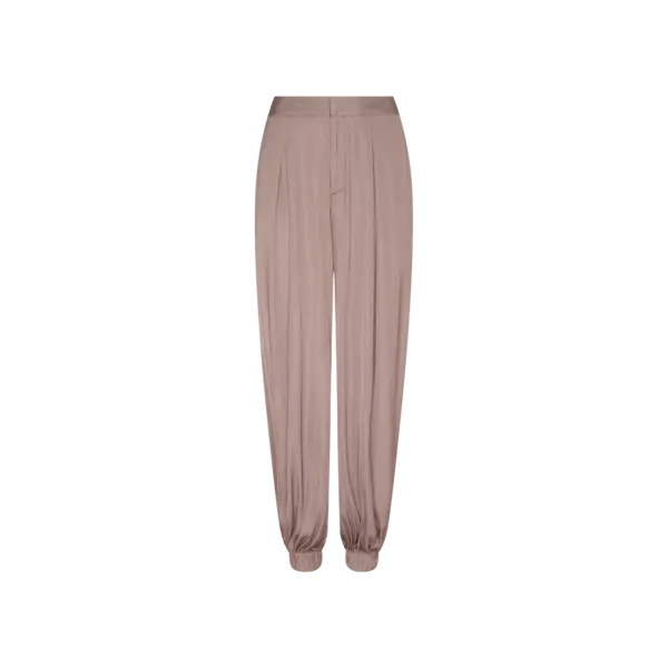 L'Agence Palmer Satin High-rise Draped Pants