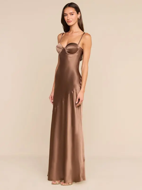 L'Agence Sayla Silk Gown - Cardamom