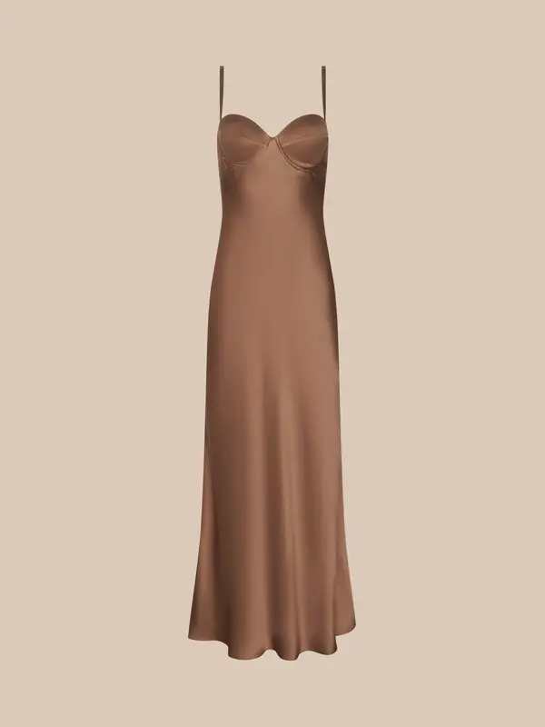 L'Agence Sayla Silk Gown - Cardamom